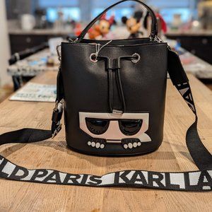 Karl Lagerfeld | Bags | Karl Lagerfeld Maybelle Bucket Bag Black | Poshmark